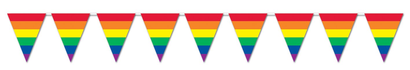 Amazon.com: Peace, Love, Pride Banner - Gay Pride Flag Themed, Rainbow ...