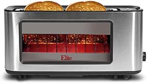 Amazon.com: Elite Platinum ECT-153 Maxi-Matic 2-Slice Glass Sided ...