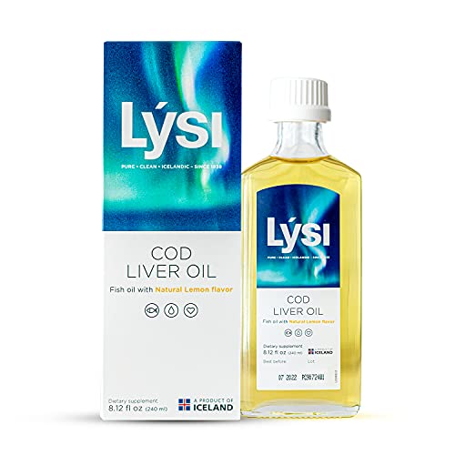 Lysi Cod Liver Oil Lemon Flavor | 1100 mg Omega-3s | Pure & Natural Cod ...