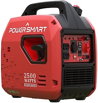 PowerSmart 2500-Watt Portable Gas Inverter Generator, Super Quiet, High ...