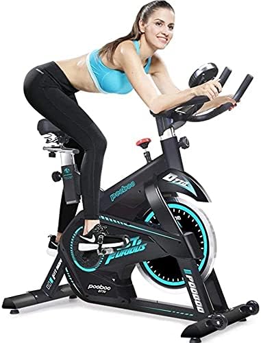 Pooboo D770 Indoor Spinning Bike With Magnetic Resistance 150KG Flywheel 8KG - Black & Blue ...