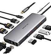 Amazon.com: Docking Station, USB C Adapter Dual HDMI, 9 in 1 Triple ...