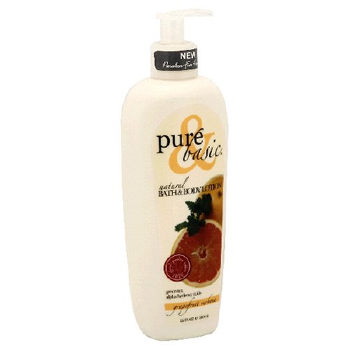Amazon.com : Pure & Basic Hand & Body Lotion, Grapefruit Verbena, 12 ...
