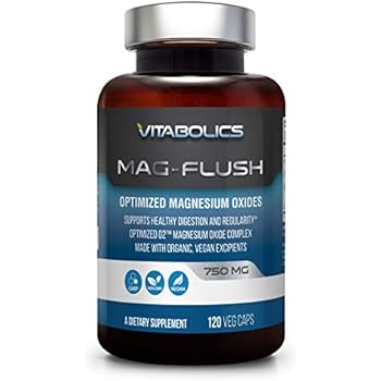 Amazon.com: Mag Flush 750 mg 120 Caps - Natural Magnesium Oxide ...