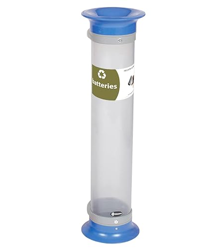 Glasdon C-Thru 15Q Battery Recycling Tube (Blue) – Battery Disposal Bin ...