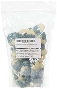 Amazon.com : Raspberry Blue & White Gummi Gummy Rings Candy 15 Ounce ...