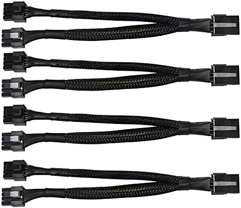 XDDZ (4 Pack) GPU VGA PCIe 8 Pin Female to Dual 2X 8 Pin (6+2) Male ...