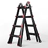 Extension Ladder Versatile , 15 Ft A Frame Compact Aluminum Collapsible ...