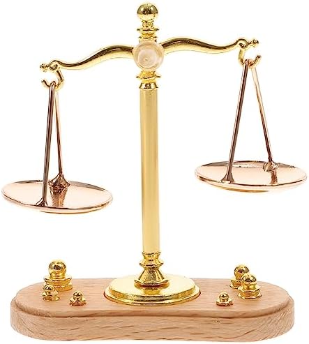 Abaodam 1 Set Dollhouse Mini Balance Scale 1: 12 Justice Scale Retro ...