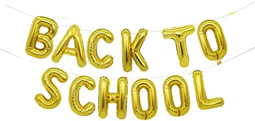 Losuya Back to School Foil Balloons Letter Balloon Banner Bunting ...