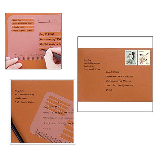 10 Pieces Envelope Addressing Guide Stencil Templates for Envelopes ...