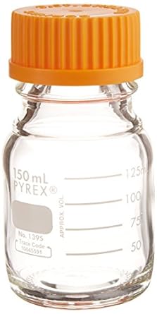 Corning Pyrex 1395-150 Media Storage Bottle with Screw Cap, Non-Sterile ...
