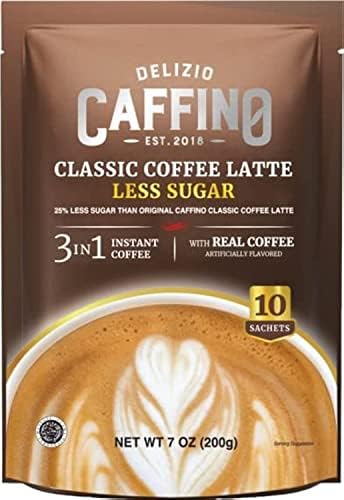 Delizio Caffino - Classic Coffee Latte - Less Sugar | 10 Sachets @20g ...