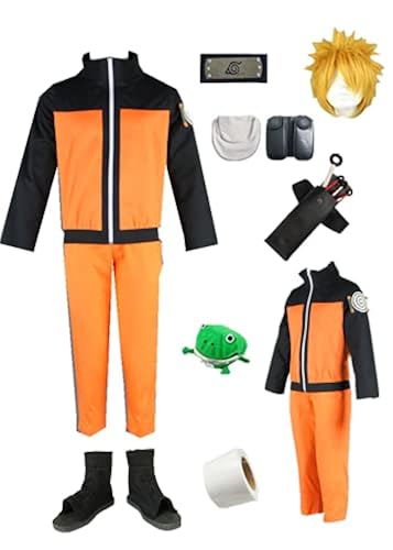 Anime Naruto Shippuden Uzumaki Naruto Halloween Cosplay Costume Full ...