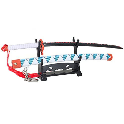 Batustou Mini Anime Sword Keychain Metal Weapon Model with Stand ...