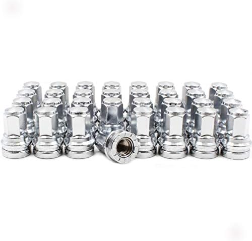 Wheel Accessories Parts 32 Pcs M14x1.5 14x1.5 Thread OEM Style Lug Nuts 1.91 Long Chrome 13/16 ...