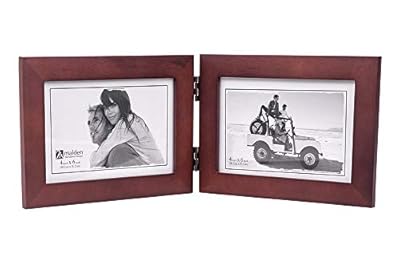 Malden Double Horizontal 4x6 Picture Frame - Wide Real Wood Molding ...