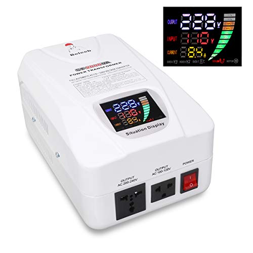 Convertidor de transformador de voltaje automático Beleeb de 2000 W ...