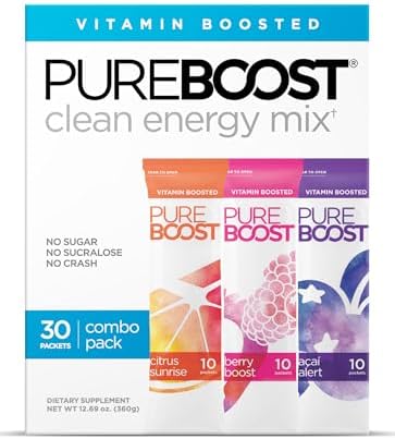 Pureboost Clean Energy Drink Mix + Immune System Support. Sugar-Free ...