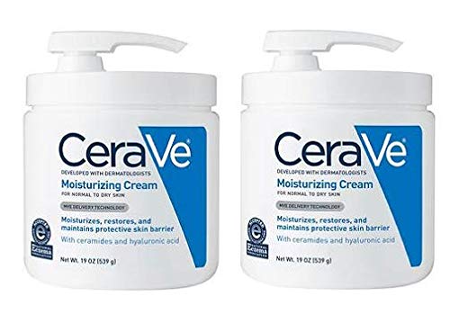Cerave Moisturizing Cream With Pump For Normal To Dry Skin Value Pack ...