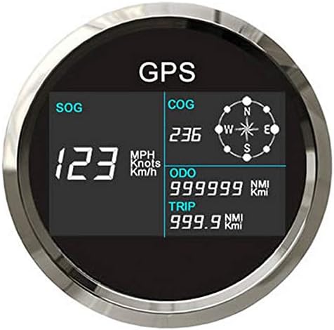 ELING Digital GPS Speedometer LCD Speed Gauge Odometer Course 85mm ...