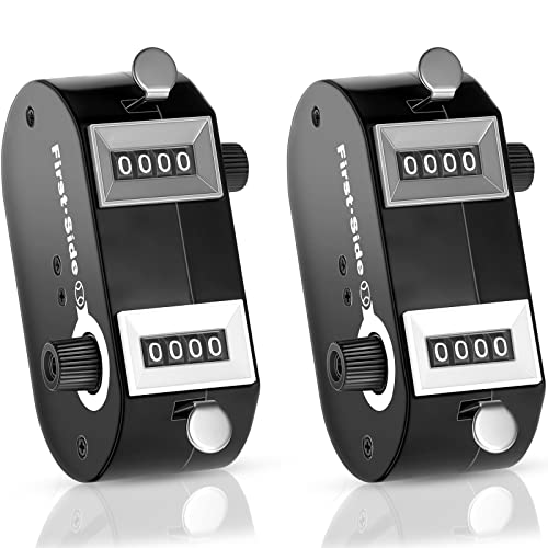 Flutesan 2 Pieces Black Dual Pitch Counter Tally Click Counter Score ...