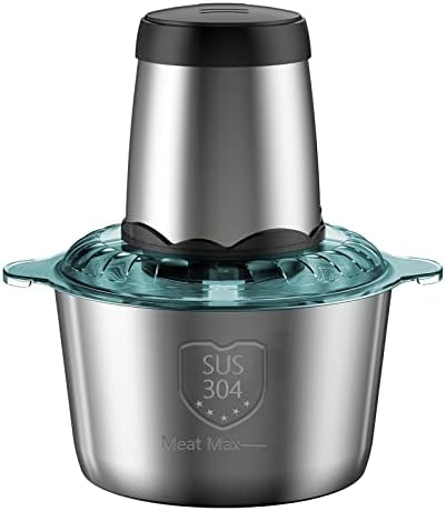 Electric Food Processor Meat Grinder, 300W Professional Chopper for Meat Vegetable, 2L Capacity ...
