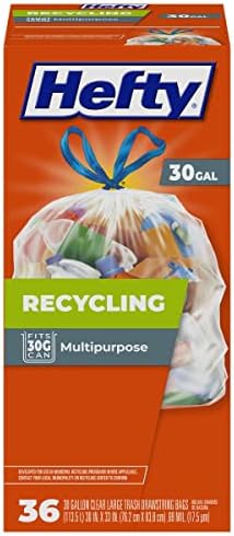 Hefty Recycling Bags, Clear, 30 Gallon, 36 Count price in Saudi Arabia ...