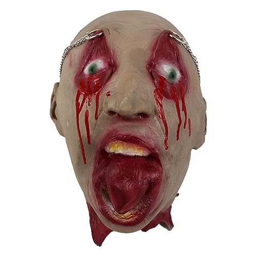 SANKEDOU Halloween Scary Hanging Severed Head Props Decorations, Life ...