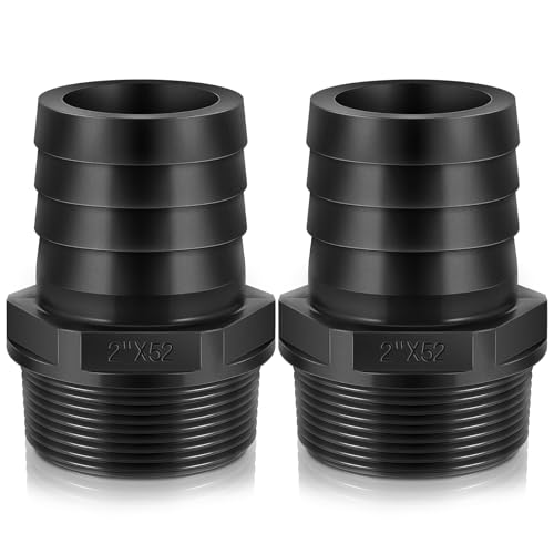 Innconee 2 Pieces Pool PVC Fittings 2" Adapter Barbed Hose Fittings ...