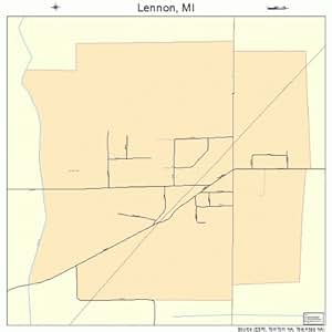 Amazon.com: Large Street & Road Map of Lennon, Michigan MI - Printed ...