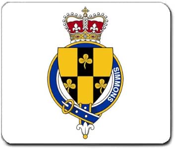 Amazon.com : Simmons England Family Crest Coat of Arms Mouse Pad ...