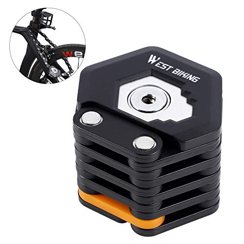 Folding Bike Lock, Bike Chain Lock, Heavy Duty Alloy Steel, Bicycle ...
