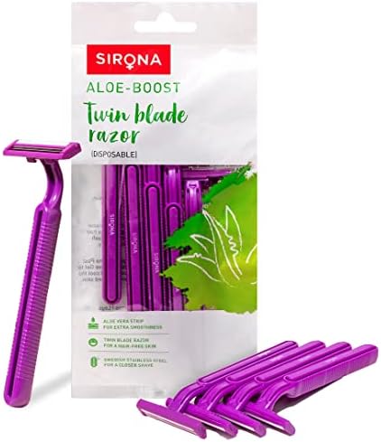 Sirona - Pack of 5 - Disposable Hair Removal Razor for Women | Aloe ...