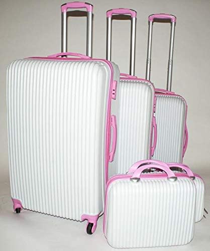 Limra Luggage Trolley Bags set of 5 Pcs, White/Pink - LMA59 price in ...