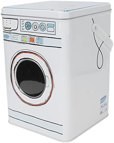 Detergent Container, Washing Machine Shape Laundry Powder Box Metal ...