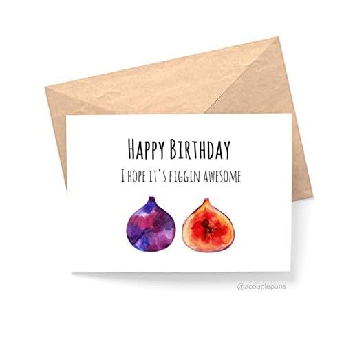 Amazon.com: Figgin Awesome// Birthday Card, Funny Birthday Card ...