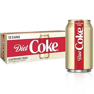 Amazon.com: Diet Coke Caffeine Free Soda Soft Drink, 12 fl oz, 12 Pack ...