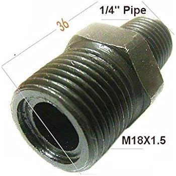 Amazon.com: Hydraulic Pipe Fitting 1/4" NPT to Metric M18 X 1.5 M18X1.5 Male Adapter: Automotive