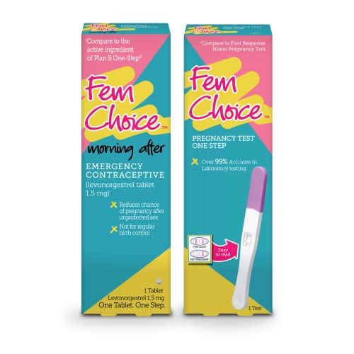 Fem Choice | Emergency Contraceptive Pill + Pregnancy Test | Compare to ...