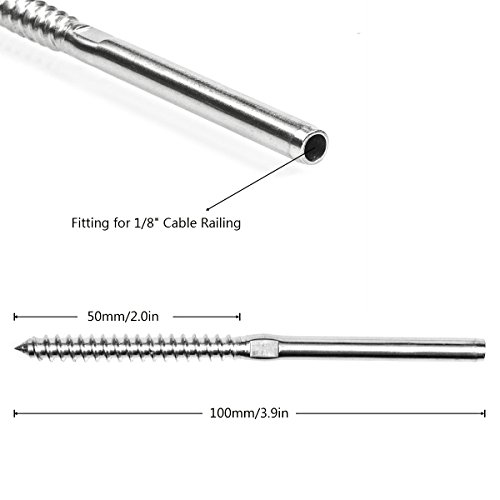 Eliseo Lag Screw Hand-Crimp Swage Stud Threaded End Fitting Terminal ...