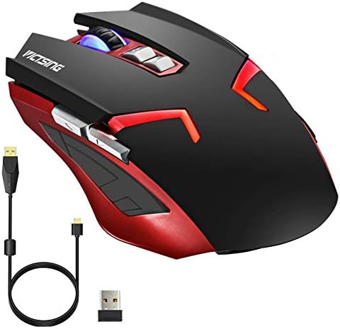 VicTsing Gaming Mouse Wireless & Wired (2 in 1), Rechargeable Mouse ...