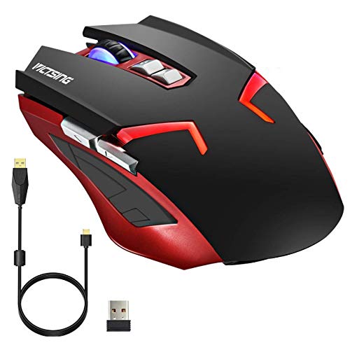 VicTsing Gaming Mouse Wireless & Wired (2 in 1), Rechargeable Mouse ...