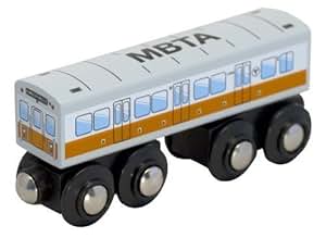 Amazon.com: MBTAgifts MBTA Orange Line Subway Car Wooden Toy Train ...