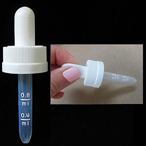 Buy 100 Plastic Pipette Eye Droppers Oil 1.2ml Graduated 20X400 Cap Lab ...