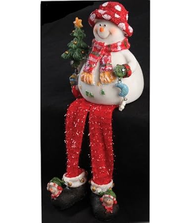 GG227 Snowman With Dangling Legs , 20cm , Xmas Decorations & Gifts ...