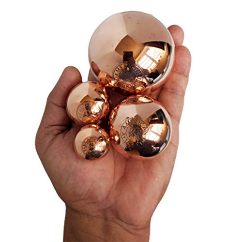Premium Pure Solid Copper Ball about 3, 2, 1.5 or 1.1 Inch Dia Healing ...