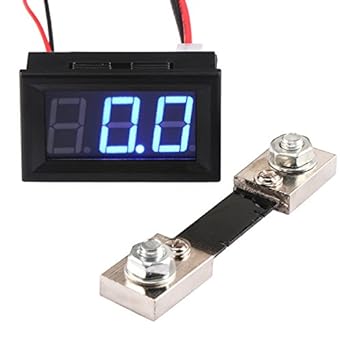 Amazon.com: DC Amp Meter, DROK Small Digital Ammeter Gauge Ampere ...