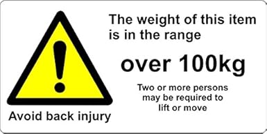Over 100Kg Weight Sticker (Pack of 5) - 100mmx50mm: Amazon.co.uk ...