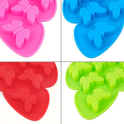 Delidge 2 Pack Butterfly Cake Mold Silicone Chocolate Candy Baking ...